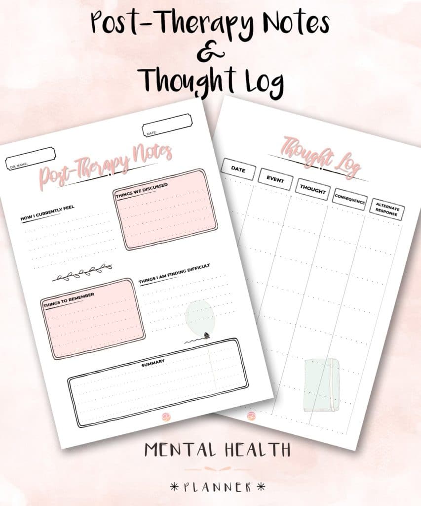Mental Health Planner + Holiday Planner - Tickled Think Printables