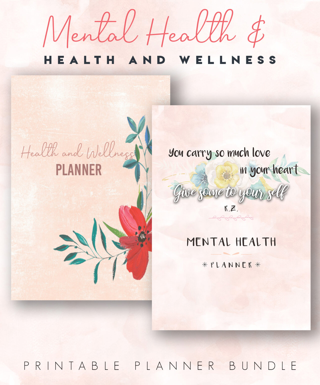Mental Health & Health and Wellness Bundle + Holiday Planner - Tickled ...